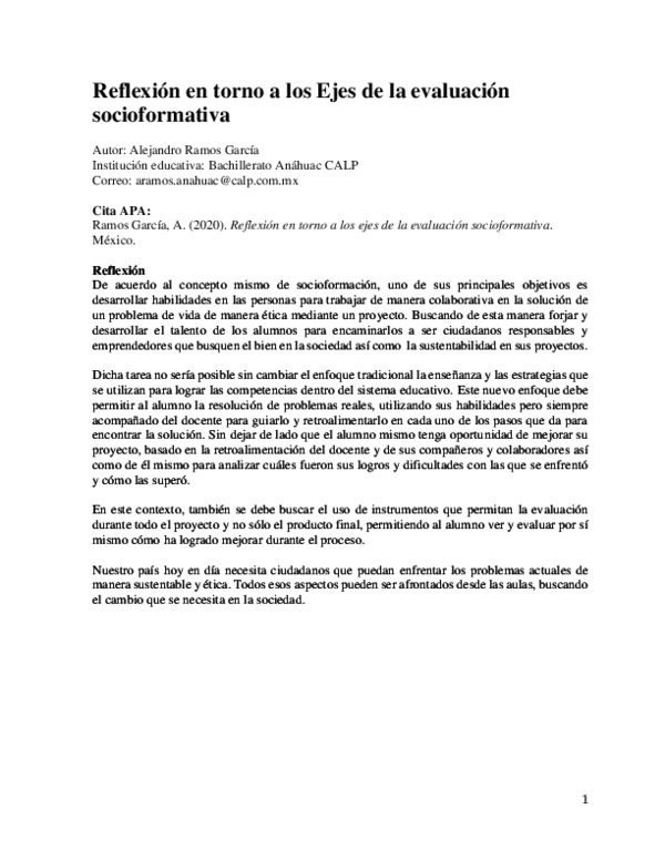 (PDF) CIFE- Informe ejes de la evaluacion socioformativa