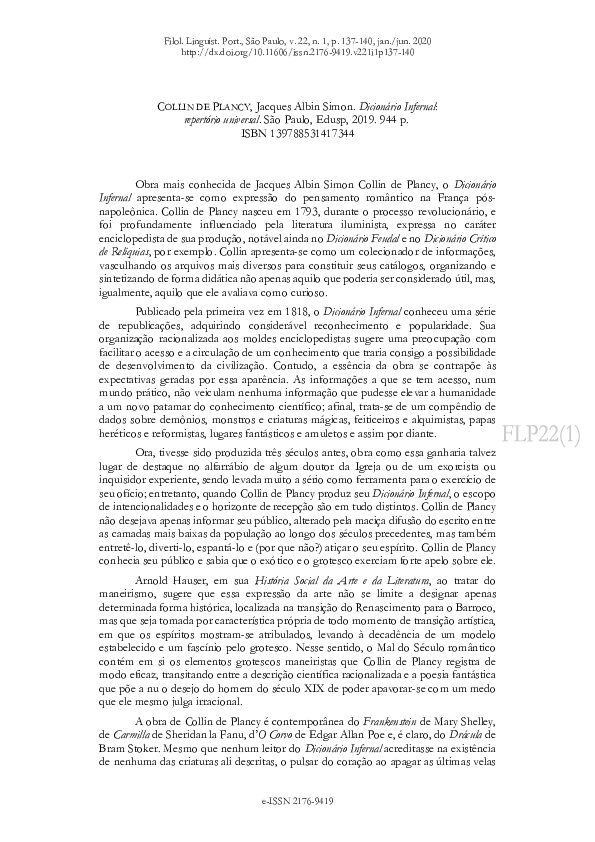 (PDF) Dicionário Infernal: repertório universal, de Jacques Albin Simon ...