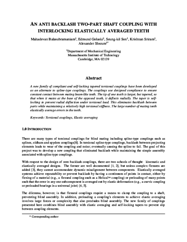 (PDF) An anti-backlash two-part shaft coupling with interlocking ...