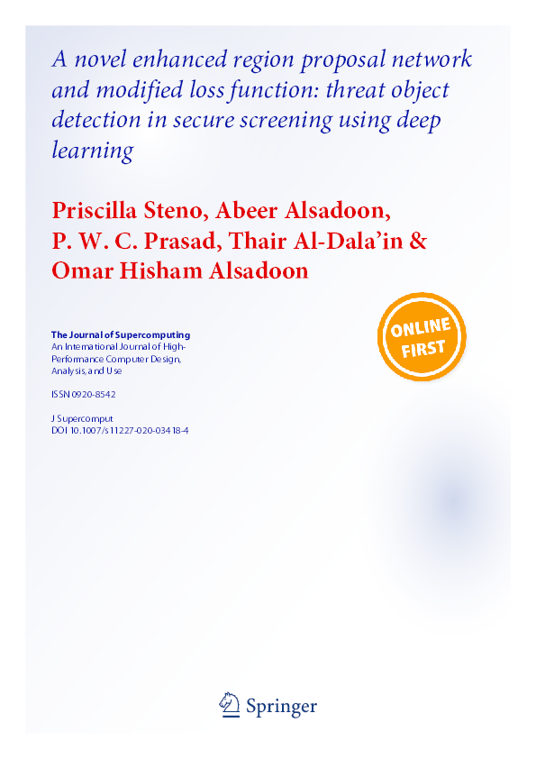 (PDF) Priscilla Steno, Abeer Alsadoon, P.W.C. Prasad, Thair Al-Dalain , Omar Hisham Alsadoon ...