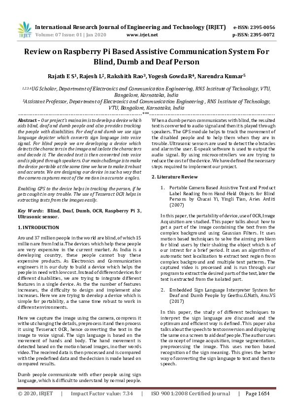 (PDF) IRJET- Review on Raspberry Pi Based Assistive Communication ...