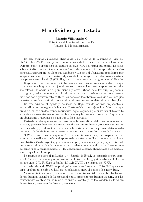 (PDF) El individuo y el Estado