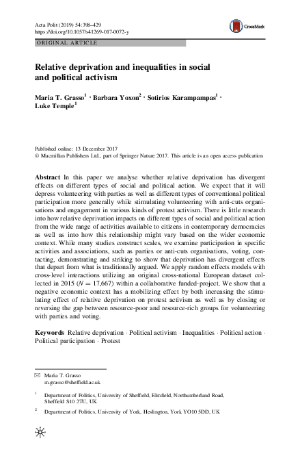 (PDF) Grasso, M.T., Yoxon (née Buraczynska), B., Karampampas, S. and L ...