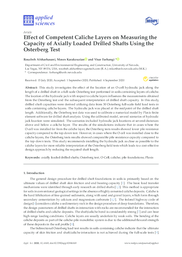 (PDF) Effect of Competent Caliche Layers on Measuring the Capacity of ...