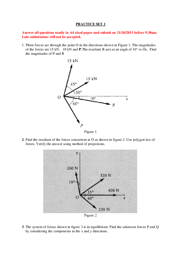 (PDF) Engineering Mechanics Practice Problems