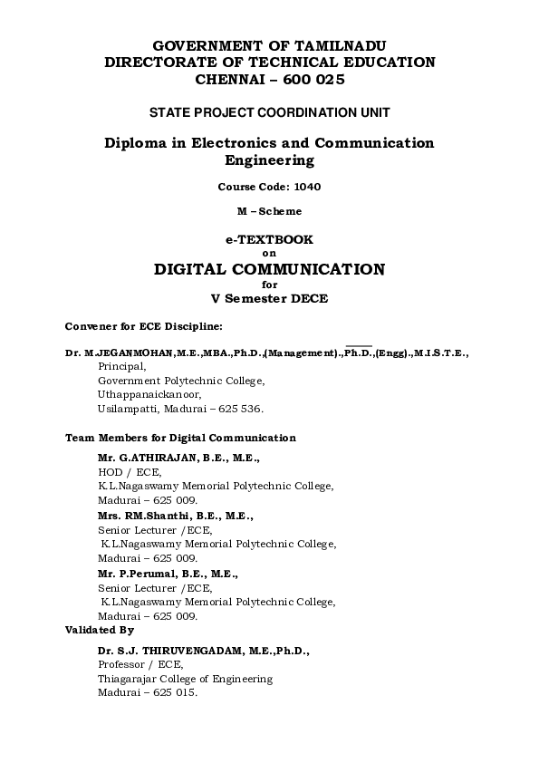 (PDF) Digital Communication