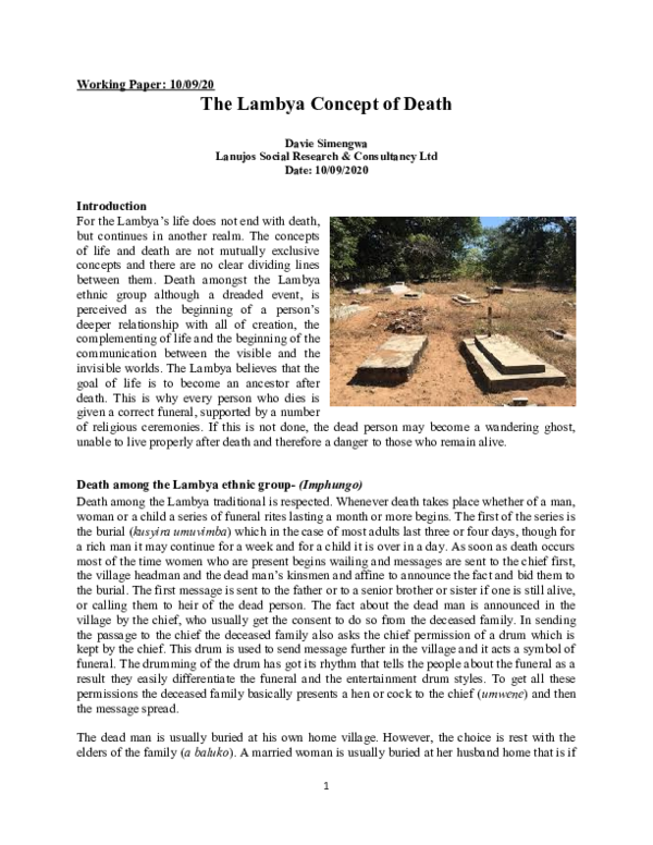 (DOC) The Lambya Concept of Death