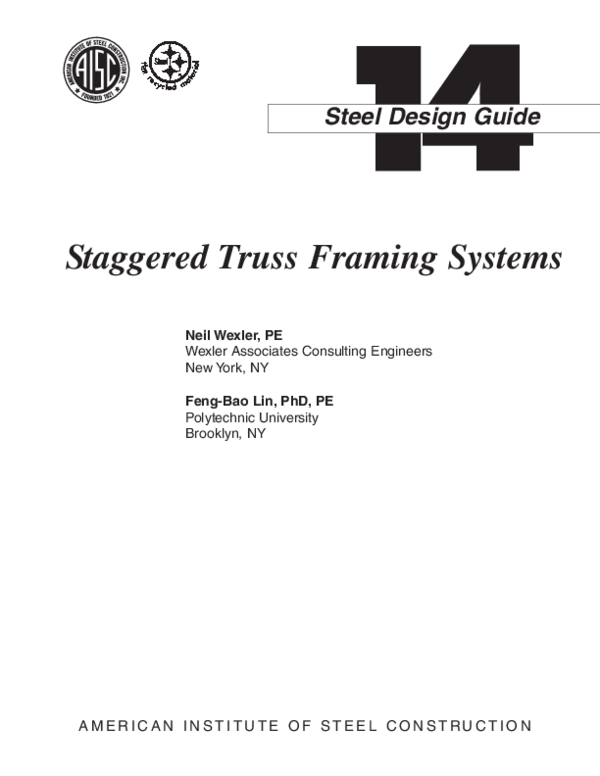 (PDF) Steel Design Guide Staggered Truss Framing Systems