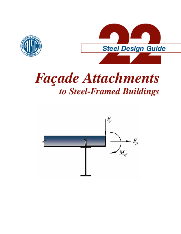 (PDF) 22 Steel Design Guide Façade Attachments to Steel-Framed Buildings