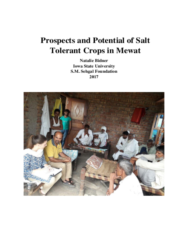 (PDF) Prospects and Potential of Salt Tolerant Crops in Mewat