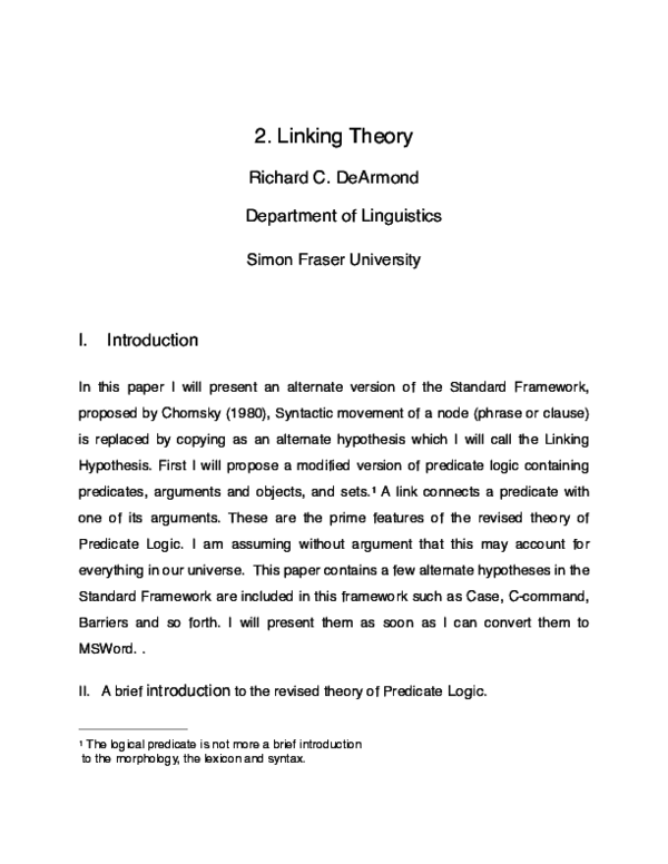 (PDF) 2. Linking Theory