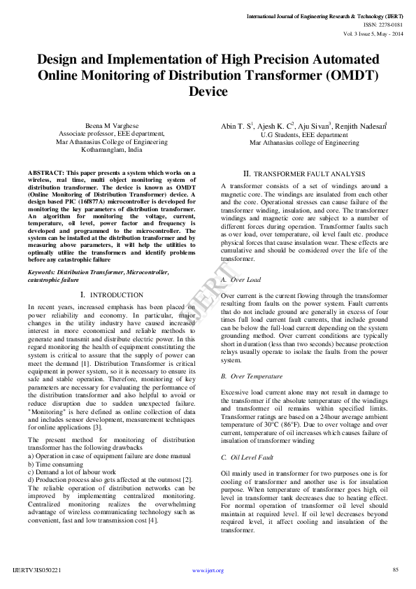 (PDF) IJERT-Design and Implementation of High Precision Automated Online Monitoring of ...