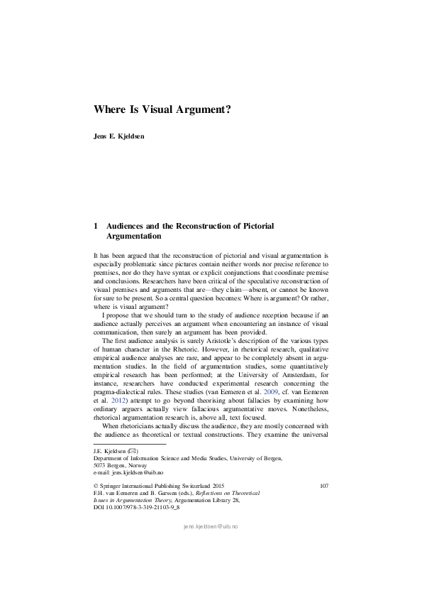 (PDF) Where is Visual Argument