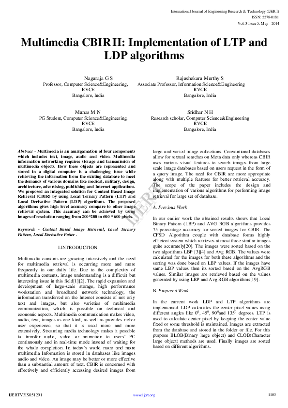 (PDF) Enhanced CBIR Using LTP and LDP Algorithms