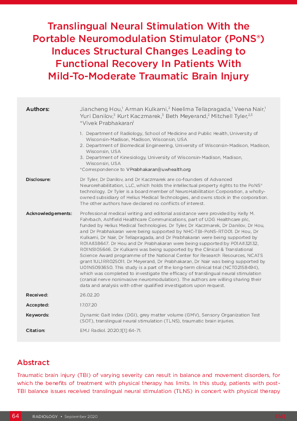 (PDF) Translingual Neural Stimulation With the Portable Neuromodulation ...