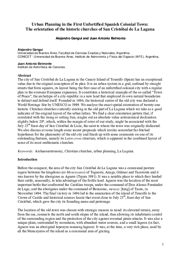 (PDF) Urban Planning in the First Unfortified Spanish Colonial Town ...