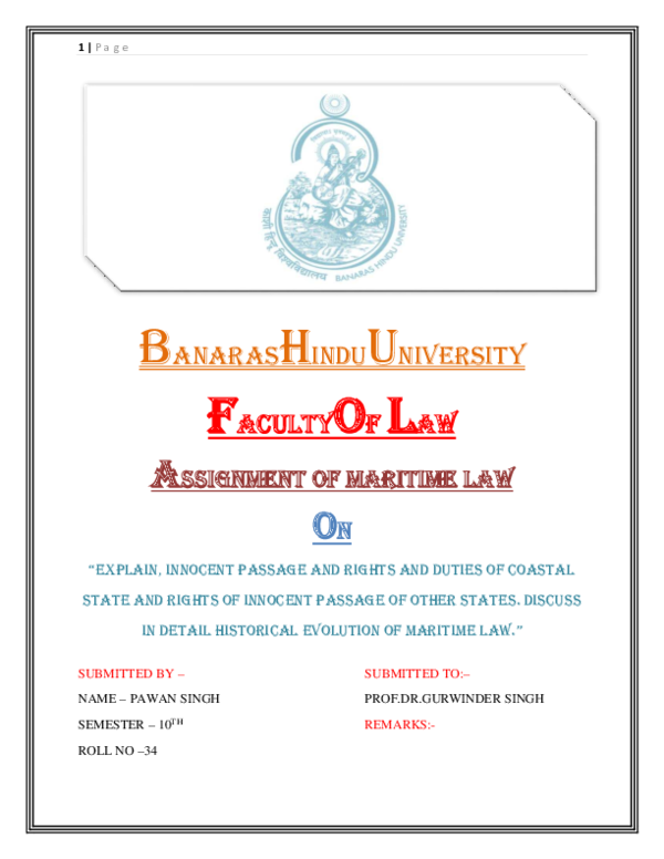 Pdf Explain Innocent Passage And Rights And Duties Of Coastal State And Rights Of Innocent