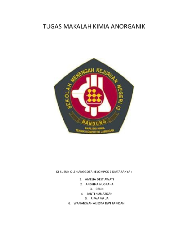(DOC) TUGAS MAKALAH KIMIA ANORGANIK PERKEMBANGAN TEORI ATOM