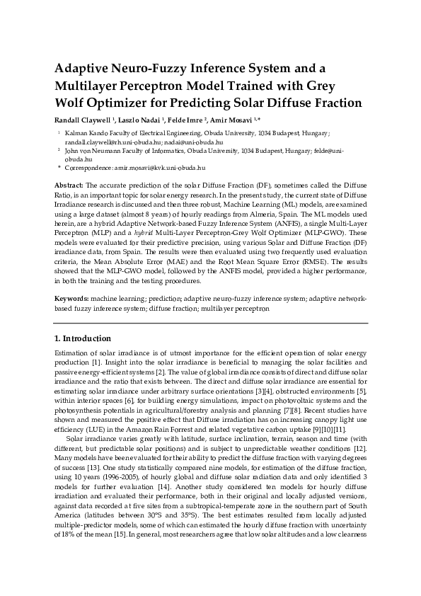 (PDF) Adaptive Neuro-Fuzzy Inference System and a Multilayer Perceptron Model Trained with Grey ...