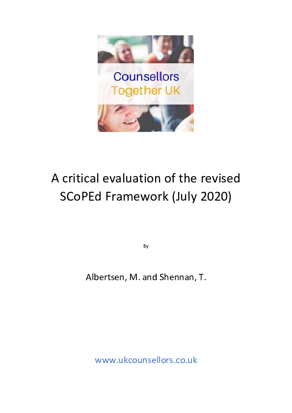 (PDF) A critical evaluation of the revised SCoPEd Framework (July 2020