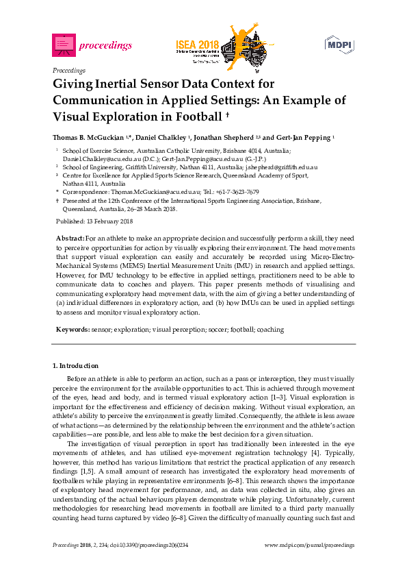 Pdf Giving Inertial Sensor Data Context For Communication In Applied Settings An Example Of