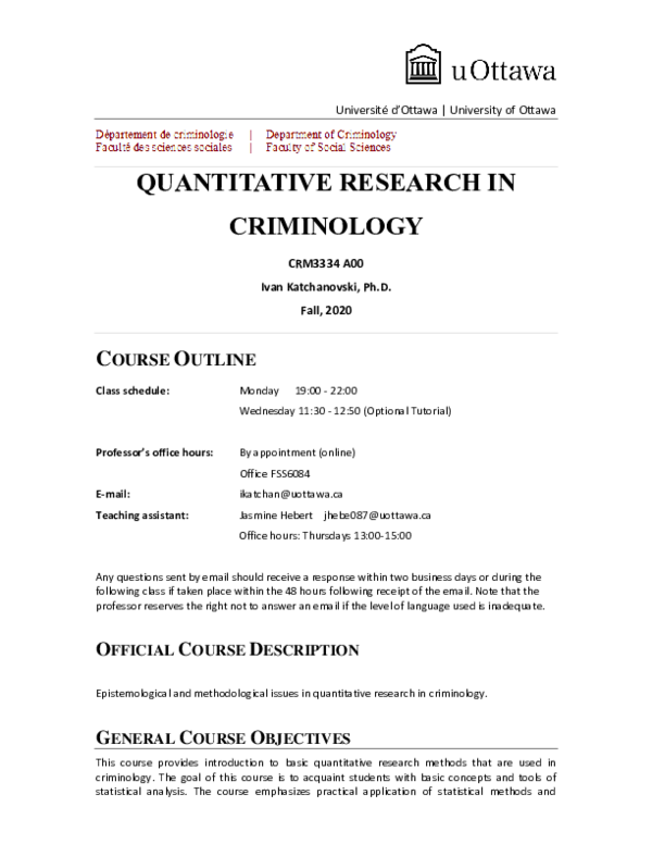 PDF Quantitative Research In Criminology Syllabus Ivan PDF Quantitative Research In Criminology Syllabus Ivan