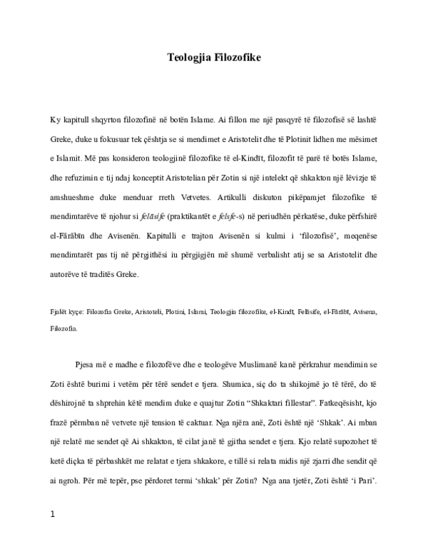 (PDF) Teologjia Filozofike