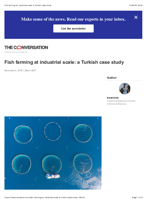 (PDF) Fish farming at industrial scale: a Turkish case study
