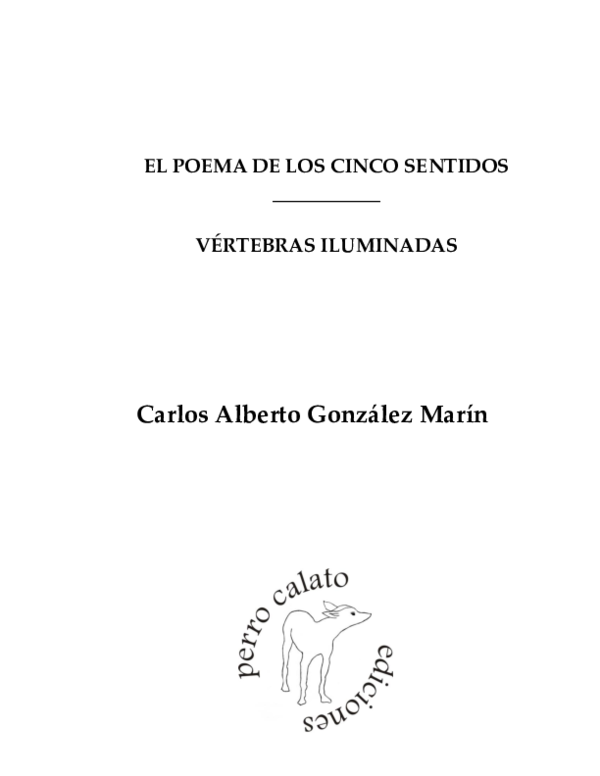 (PDF) EL POEMA DE LOS CINCO SENTIDOS _ VÉRTEBRAS ILUMINADAS