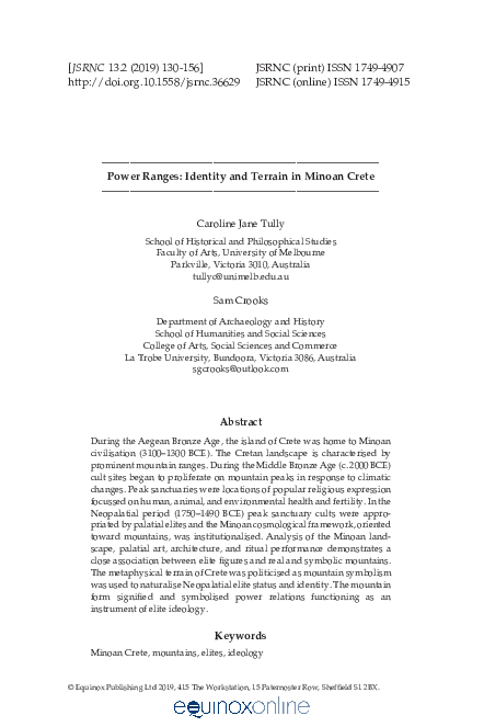(PDF) Tully, C.J. and S. Crooks. 2019. Power Ranges: Identity and ...