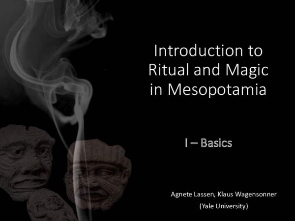 (PDF) Introduction to Ritual and Magic in Mesopotamia: I -Basics