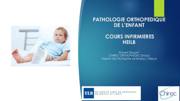 (PDF) PATHOLOGIE ORTHOPEDIQUE DE L'ENFANT COURS INFIRMIERES HEILB