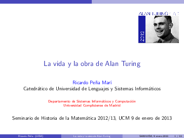 (PDF) La vida y la obra de Alan Turing