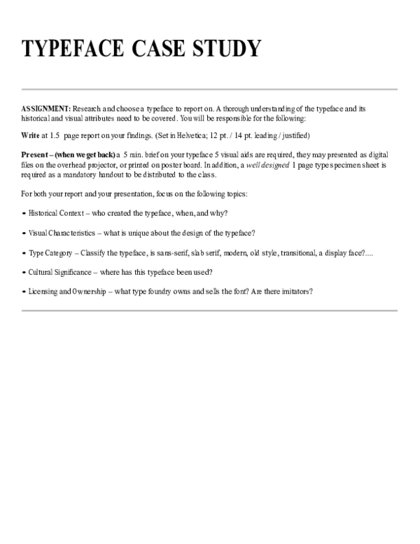 (PDF) TYPEFACE CASE STUDY