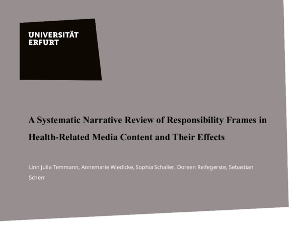 (PPT) A Systematic Narrative Review of Responsibility Frames in Health ...