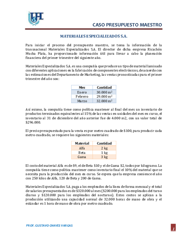 (PDF) CASO PRESUPUESTO MAESTRO