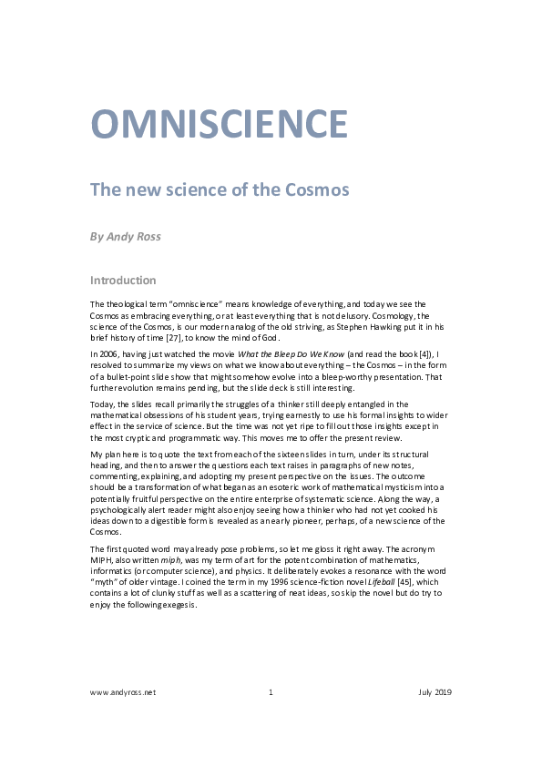(PDF) Omniscience