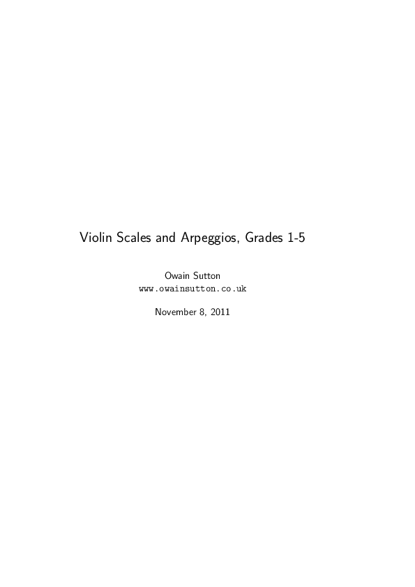 (PDF) Violin Scales and Arpeggios, Grades 1-5