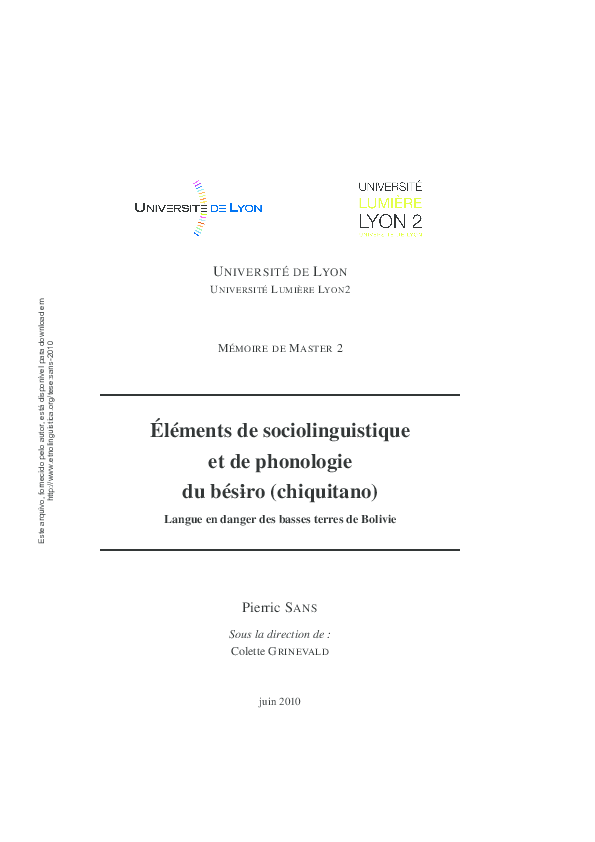 (PDF) MÉMOIRE DE MASTER 2
