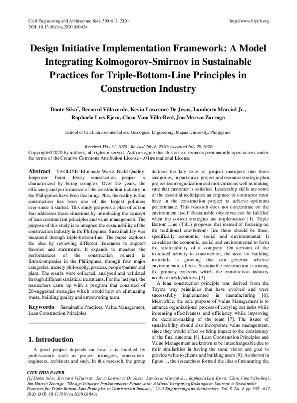 Pdf Design Initiative Implementation Framework A Model Integrating