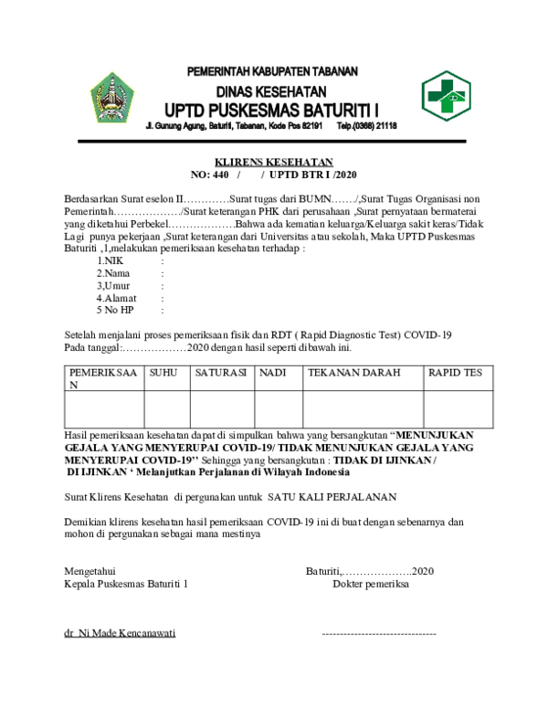 (DOC) Klirens kesehatan | putu sabda - Academia.edu