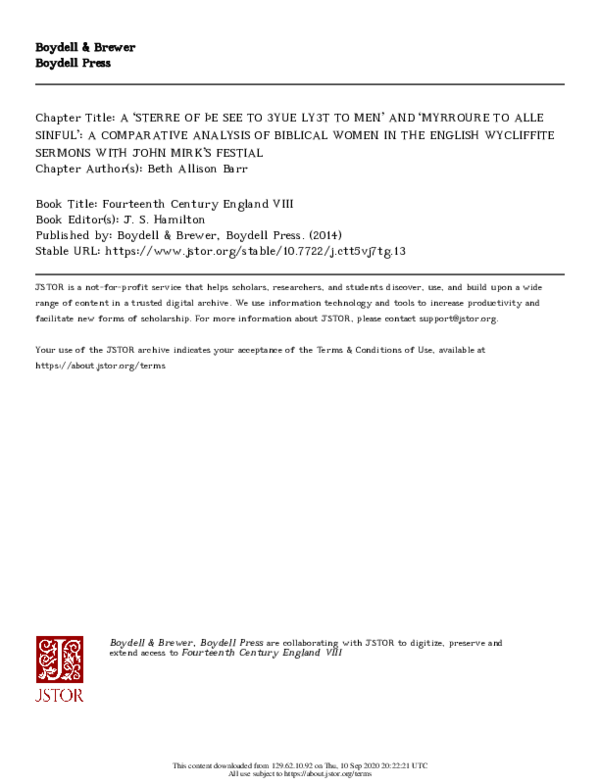 (PDF) A 'STERRE OF ÞE SEE TO 3YUE LY3T TO MEN' AND 'MYRROURE TO ALLE ...