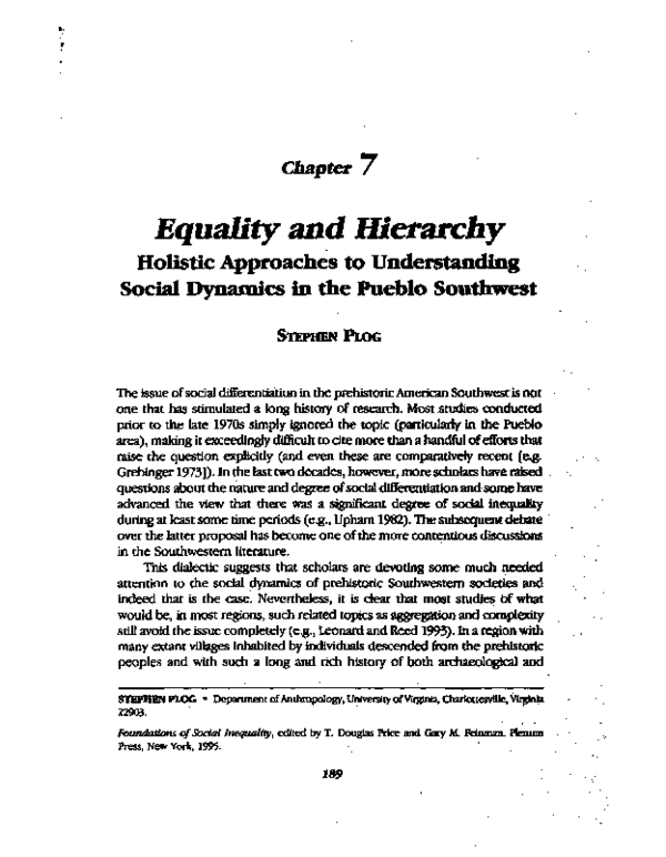 (PDF) Plog 1995 Equality and Hierarchy Holistic Approaches to ...