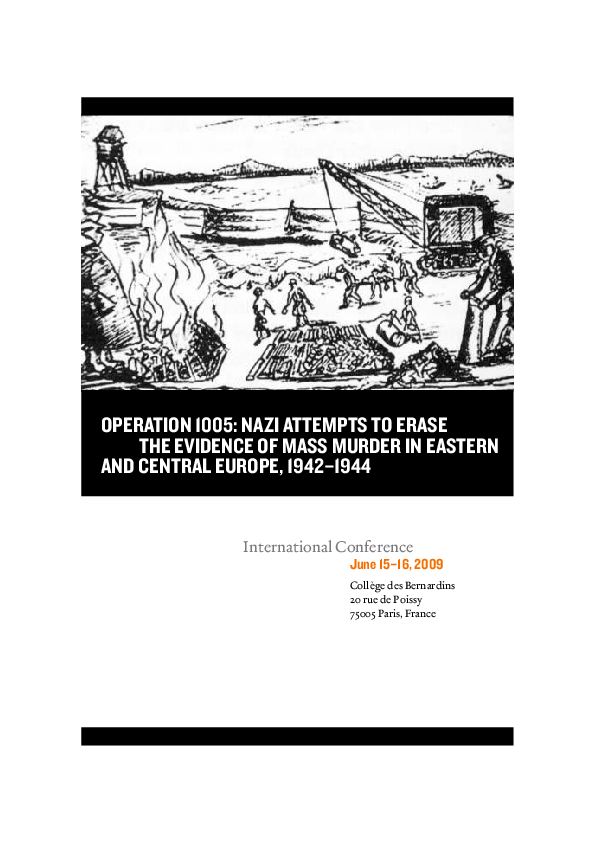 (PDF) " “Reinhard” and Operation 1005? Corpse Disposal in ...