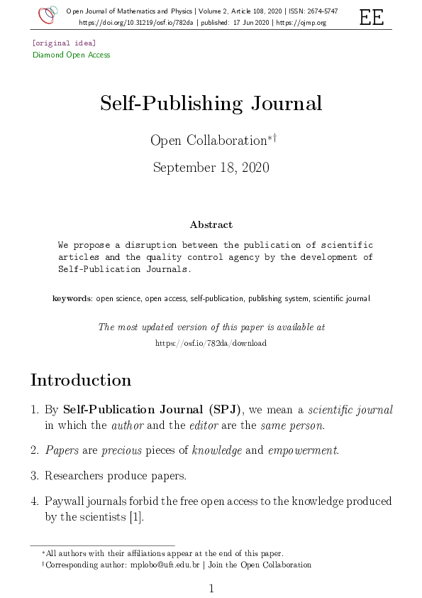(PDF) Self-Publishing Journal