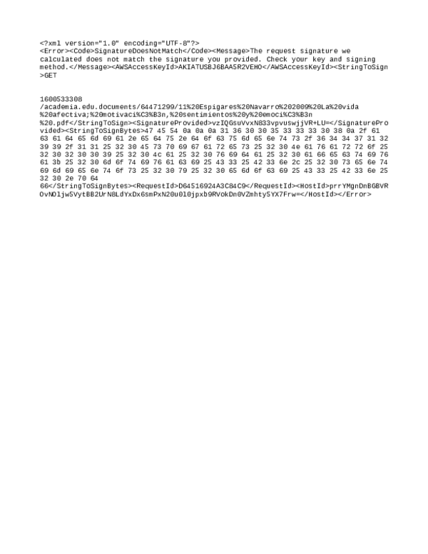 (PDF) LA VIDA AFECTIVA: MOTIVACIÓN, SENTIMIENTOS Y EMOCIÓN. 1- LA ...