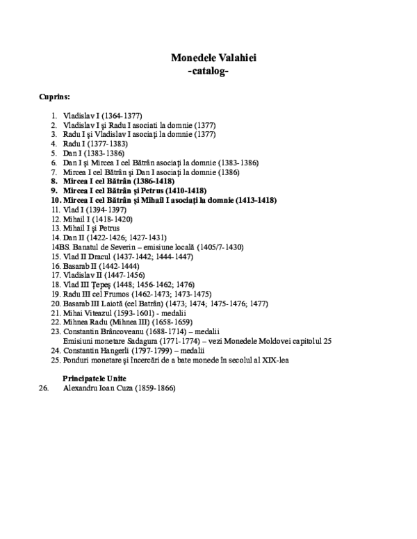 (PDF) Monedele Ţării Româneşti -catalog- 8.9.10. Monedele lui Mircea I ...