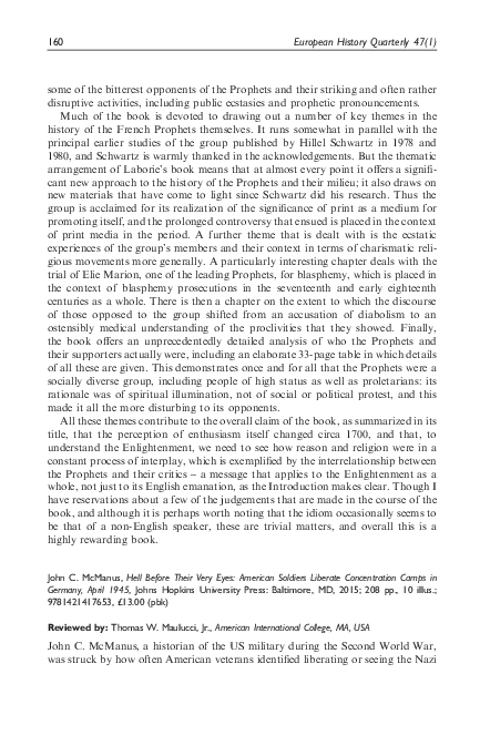 (PDF) John C. McManus, Hell Before Their Very Eyes: American Soldiers ...