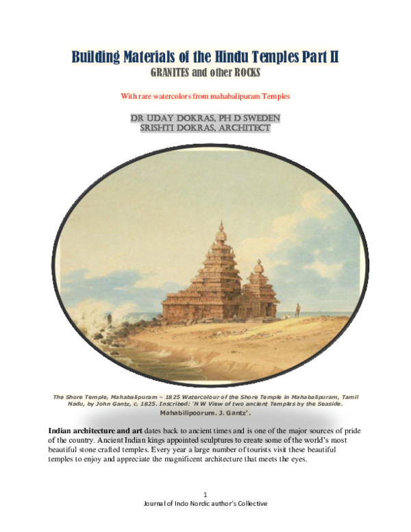 (PDF) Indian Temple ROCK architecture