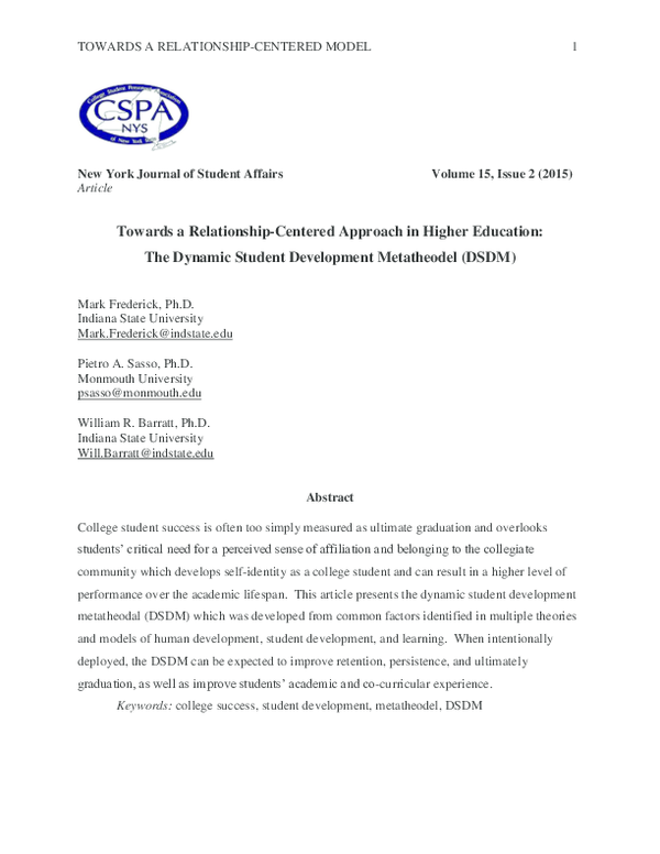(PDF) TOWARDS A RELATIONSHIP-CENTERED MODEL Towards a Relationship ...